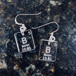 Element Earrings Periodic Table Jewelry for Friendly Science Lab Tech ...