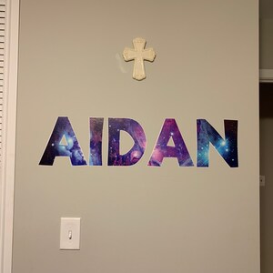 Galaxy Name Wall Decal Galaxy Name Sign Wall Art Sticker Personalized ...