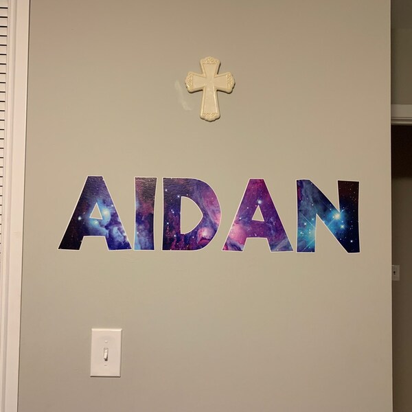Galaxy Name Wall Decal - Galaxy Name Sign Wall Art Sticker ...