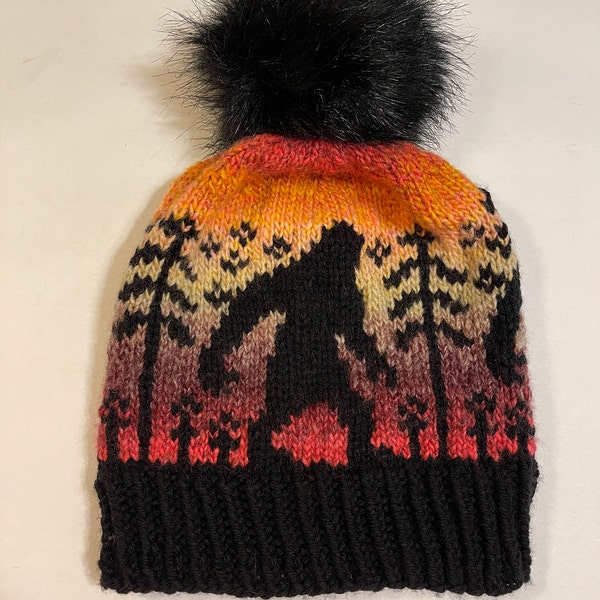 Knit PDF All Sass and No Squatch Sasquatch Bigfoot Hat PATTERN ONLY ...