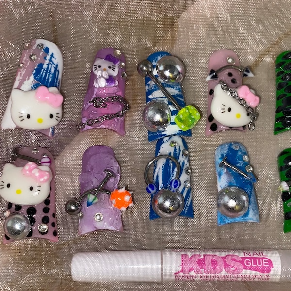 Simple Brat French Acrylic Duck Press Ons nails Only - Etsy