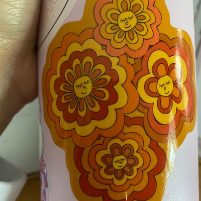 Glossy Groovy Flower Power Sticker - Etsy
