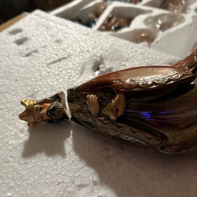 The Noble Collection Bella Bisque Porcelain Lady Figurine Blue/yellow ...