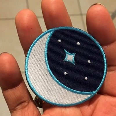 Stargazer Patch Glow in the Dark Iron-on Outer Space Moon and Star Patches - Etsy