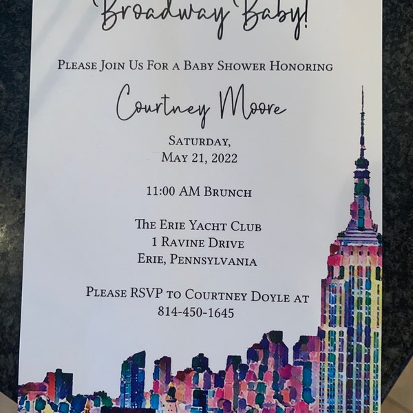 The Big Apple Bachelorette Party Invitation Template, NYC Art Design ...