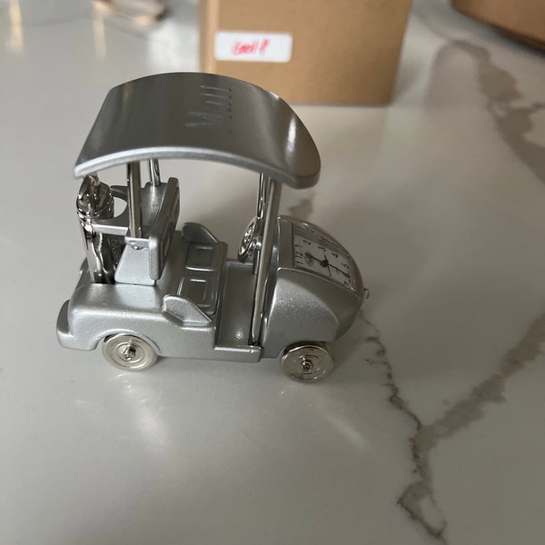 Silver Metal Semi Truck Mini Desk Clock Engraved Personalized Desktop ...