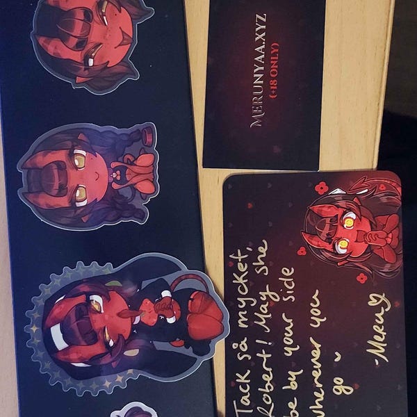 Meru the Succubus 3-4 Inch Stickers - Etsy