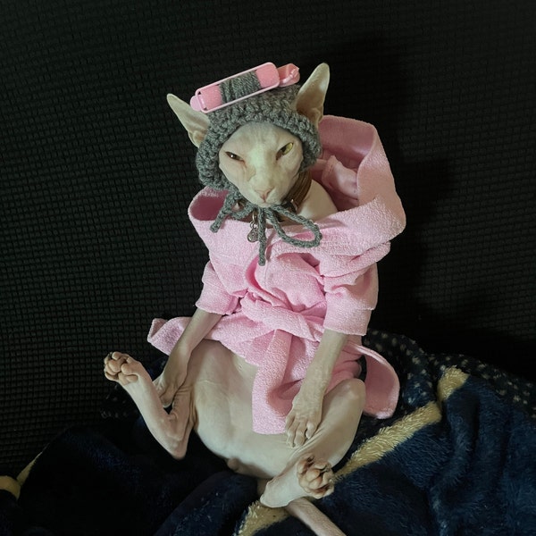 Clothes for Cats, Cat Bathrobe: Handmade Luxury for Your Feline Friend ...
