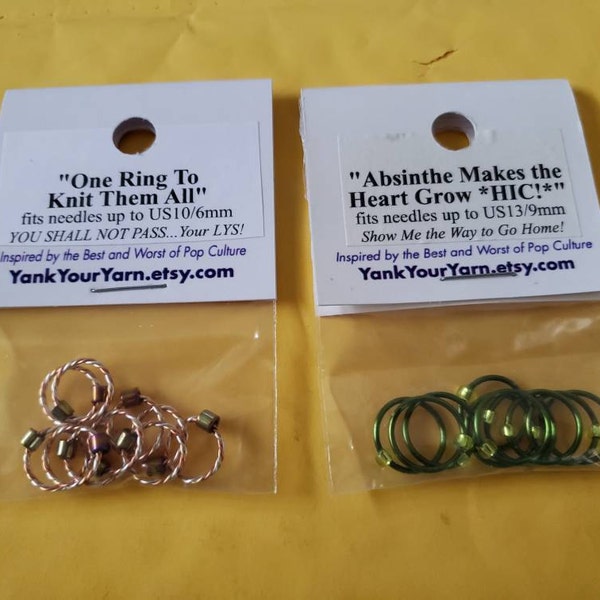 Heavy Metal Reversa-clippy Stitch Markers! - Etsy