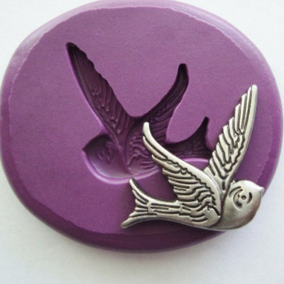 Bird Mold Flying Swallow Mold Silicone Molds Polymer Clay Resin Fondant ...