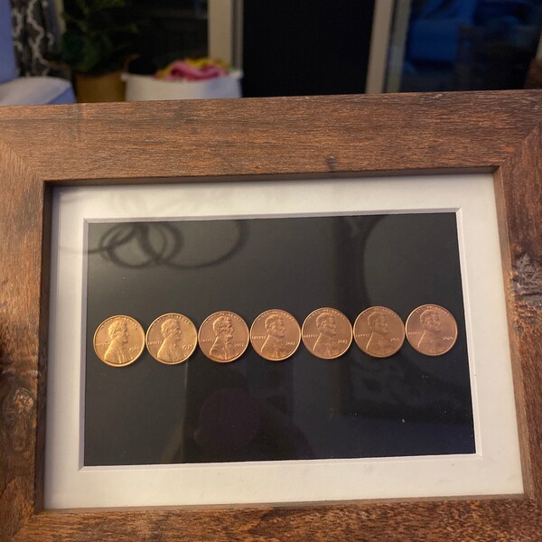 Copper Coin 7 Year Anniversary Gift - NO FRAME - Etsy
