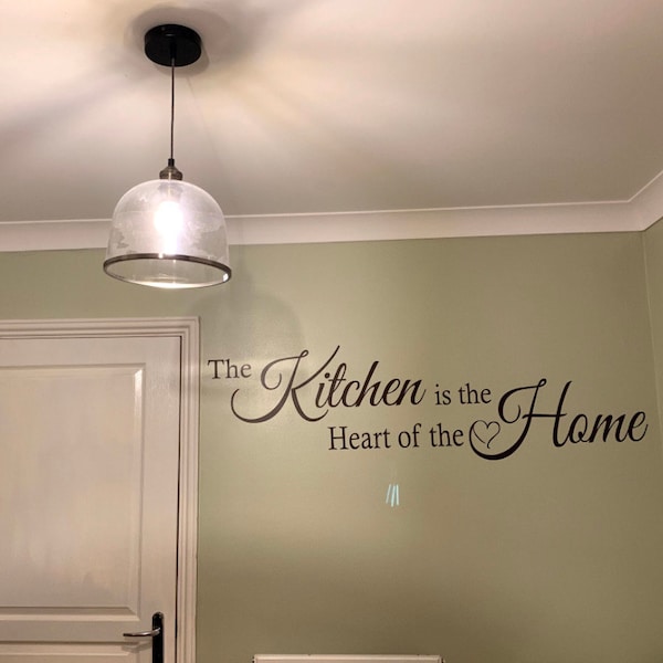 Kitchen Wall Quote, the Kitchen is the Heart of the Home Wall Art ...