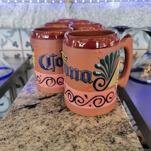 Clay Beer Mug Michelada Cup Made in Mexico Artesania Tarro Cup 32oz - Etsy