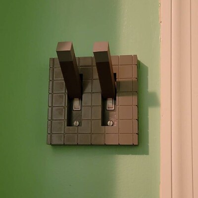 Minecraft-inspired Double Lever Light Switch Plate - Etsy