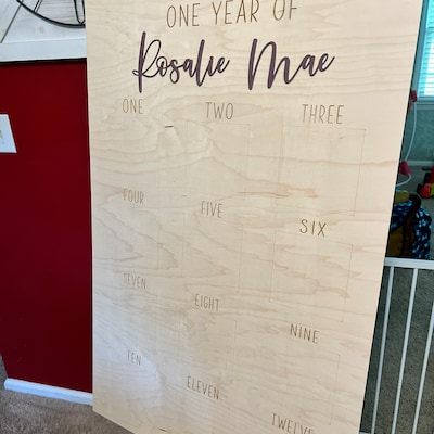One Year Of 12 Months of Milestone Board. Various Font - Etsy