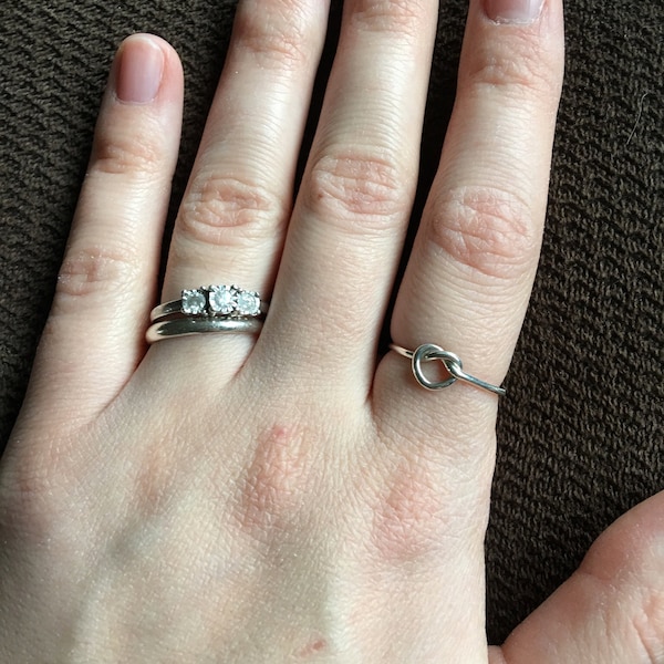 2 Friendship Knot Rings - Set of Two Best Friends Rings - Bridesmaid ...