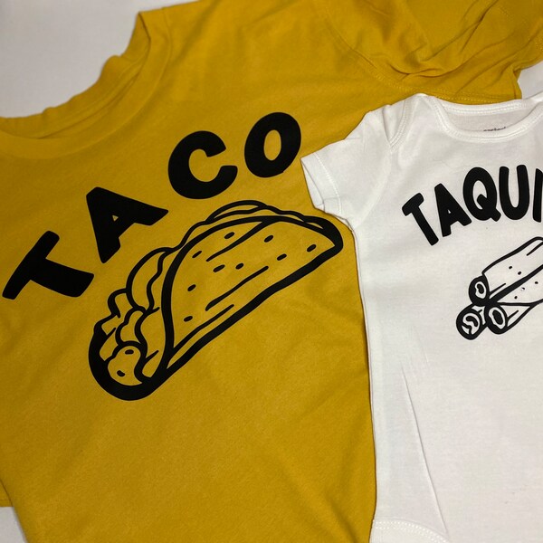 Taco Burrito Taquito Svg Matching Shirts SVG Father's Day Mother's Day ...