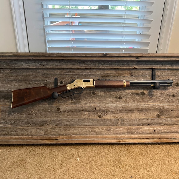 Rustic Dual Gun Rack, Reclaimed Wood Gun Rack, Railroad Spikes Gun ...