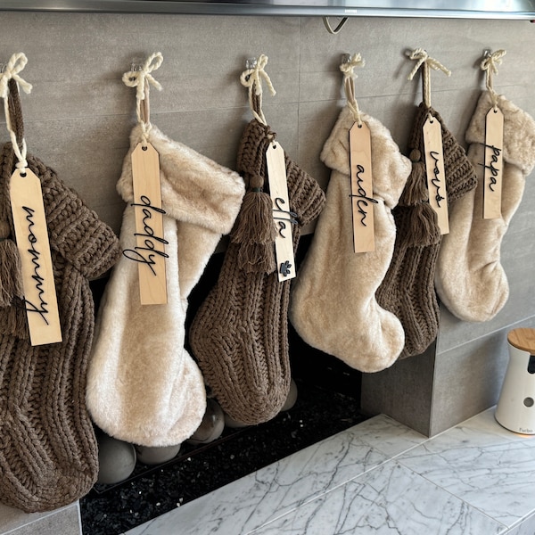 Stocking Tags, Personalized Stocking Tags, Laser Cut Stocking Tags ...