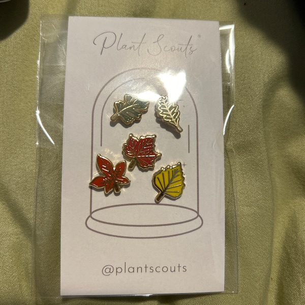 Mini Leaf Set Leaf Enamel Pin Set Fall Pins Nature's Elegance in ...