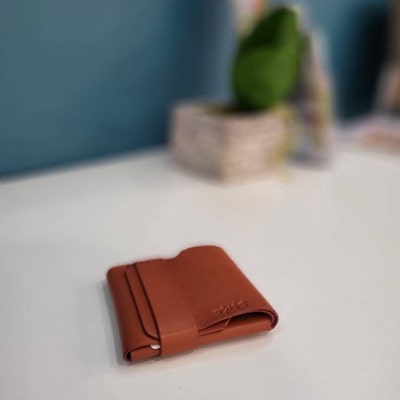 Minimalist Wallet Hand Made in Japan With Shonan Leather Natural - Etsy