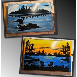 Lake Scene SVG DXF, Round Lakeview Scenic Lake Mountain Forest Outdoor ...