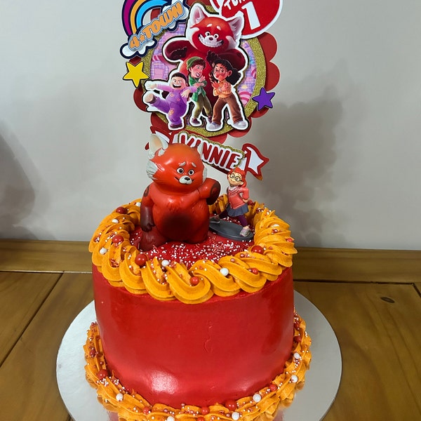 Turning Red Cake Topper, Turning Red Party Decor - Etsy UK