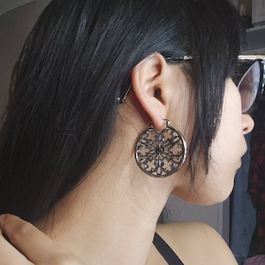 Gothic Hoop Earrings, Hoop Earrings, Large Hoop Earrings, Gothic ...