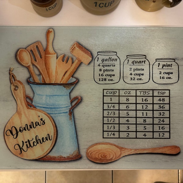 Measurement Cutting Board Design, Kitchen Sublimation Images, Rectangle ...