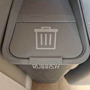 Bin Labels for Rubbish & Recycling, Kitchen Waste, Bin Vinyl Decal ...