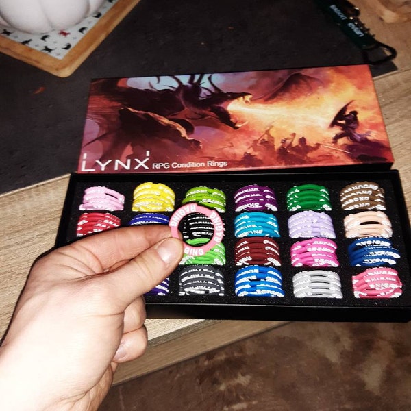 DND Miniatures Condition Rings With Box - 96 Markers to Track 24 ...