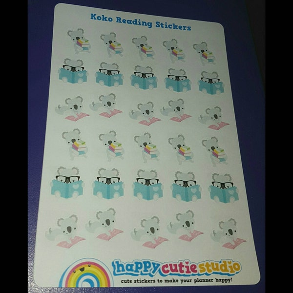 30 Cute Koko the Koala Reading Planner Stickers - Etsy