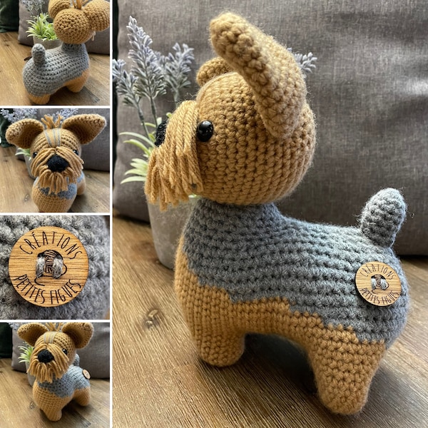 Yorkshire Terrier Yorkie Dog Amigurumi Crochet Pattern: Step-by-step ...