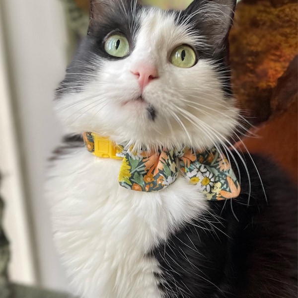 Cat Collars THISTLE Handmade Breakaway Soft Cat Collar - Etsy