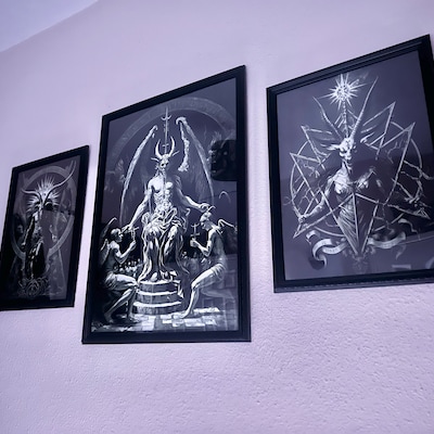 Baphomet Art Print Devil Art Satan Print Lucifer Poster Renaissance ...