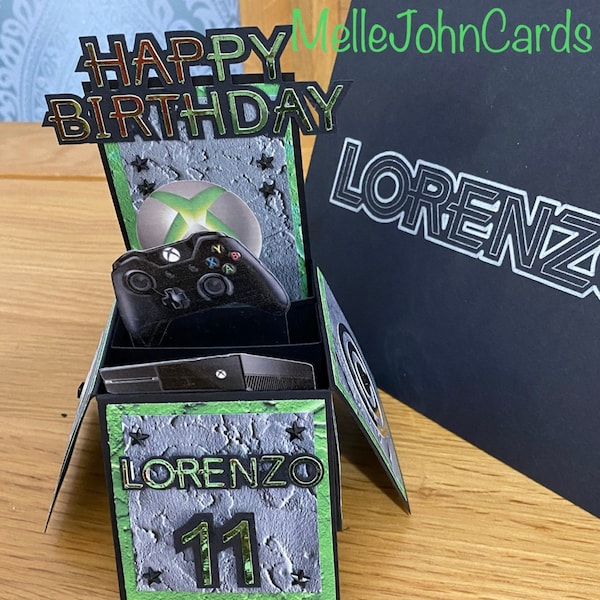 UNIQUE Handmade XBOX Themed Birthday Box Card.xbox1 Xboxlive Gamer ...