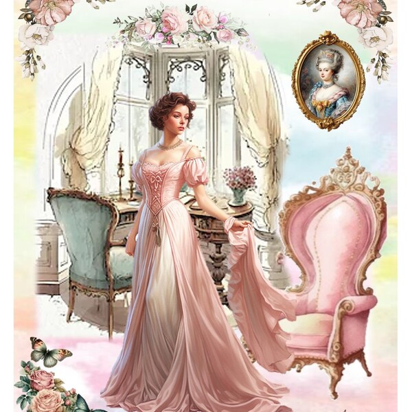 37 PNG Victorian Vintage Lady Watercolor Clipart , Vintage Lady ...