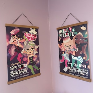 Squid Sisters Concert Poster Artist Print Illustration Splatoon - Etsy