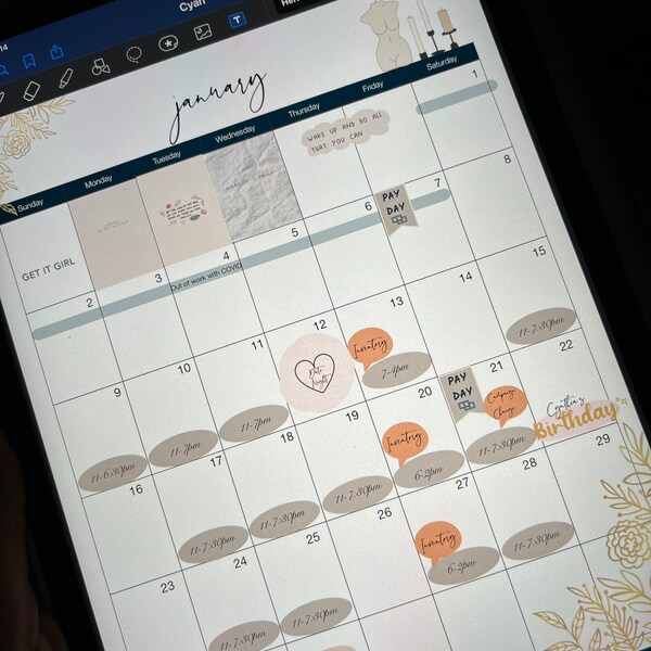 The Hello Gorgeous VOL.2, Digital Planner, Digital Planning, Digital ...
