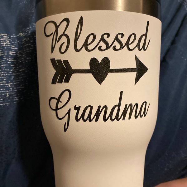 Blessed Grandma Decal/grandmother Decal/grandma Life Decal/yeti Decal ...