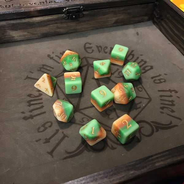 Shadowy Forest Dnd Dice Set, Polyhedral Dice, D&D Dice, Dungeons and ...