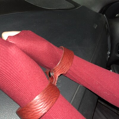 BDSM Bondage Leather Tawse Spanker Slapper Strap in Hand Tooled Petal ...