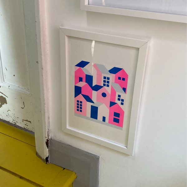 A3 Risograph Print of a Japanese Collage Landscape 2.0 - Etsy