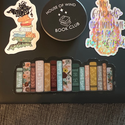 Romance Book Shelf Sticker/ Book Lover Sticker/ Book Stack - Etsy