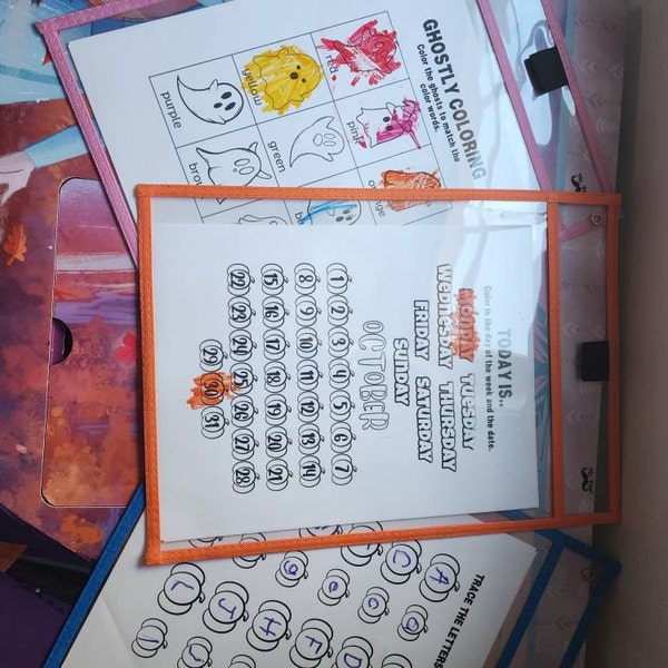 Halloween Morning Menu Pages | Preschool Morning Menu | Preschool ...