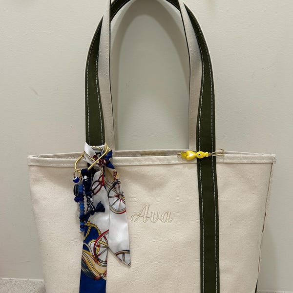 Bag Charm Keychains With Glass + Ceramic Beads, Gold Fixtures, and ...