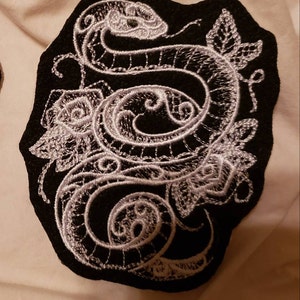 Snake Patch, Embroidered - Etsy