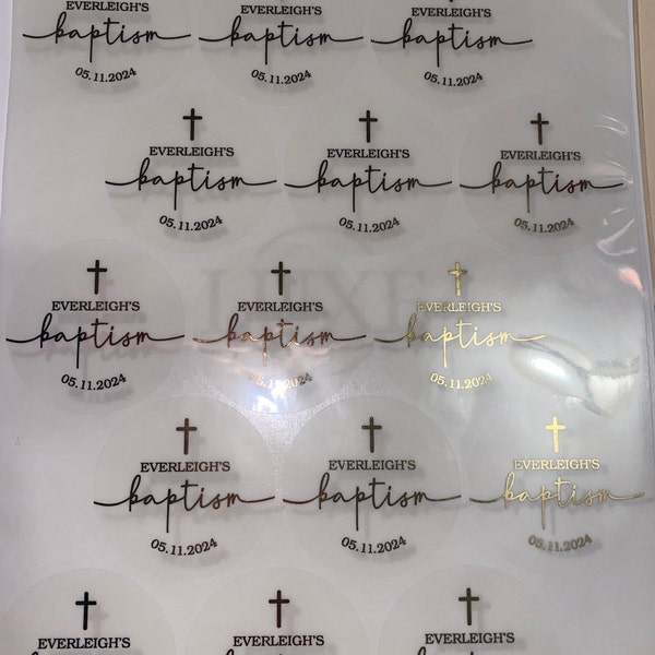 Personalized Baptism Label, Baptism Sticker, Christening Sticker ...