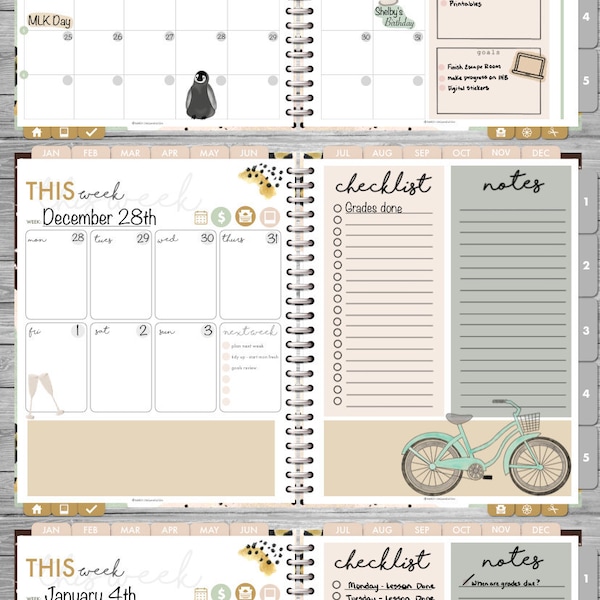 Life Planner Undated | Digital Life Planner Easy Customizable Planner ...