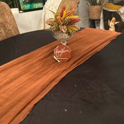 Rust Cheesecloth Table Runner, Gauze Runner, Gauze Wedding Arch Decor ...